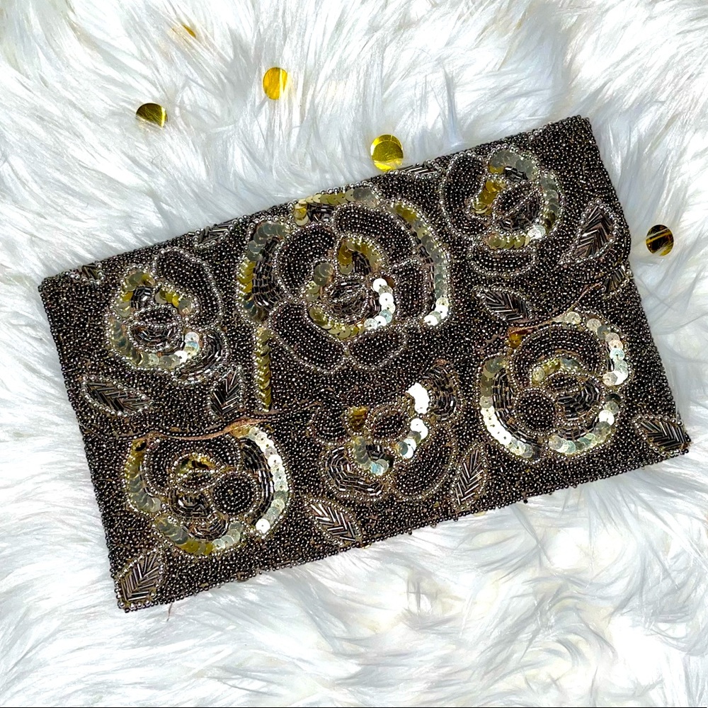 Copper-Gold Clements Ribeiro Beaded & Sequined Crossb… - Gem